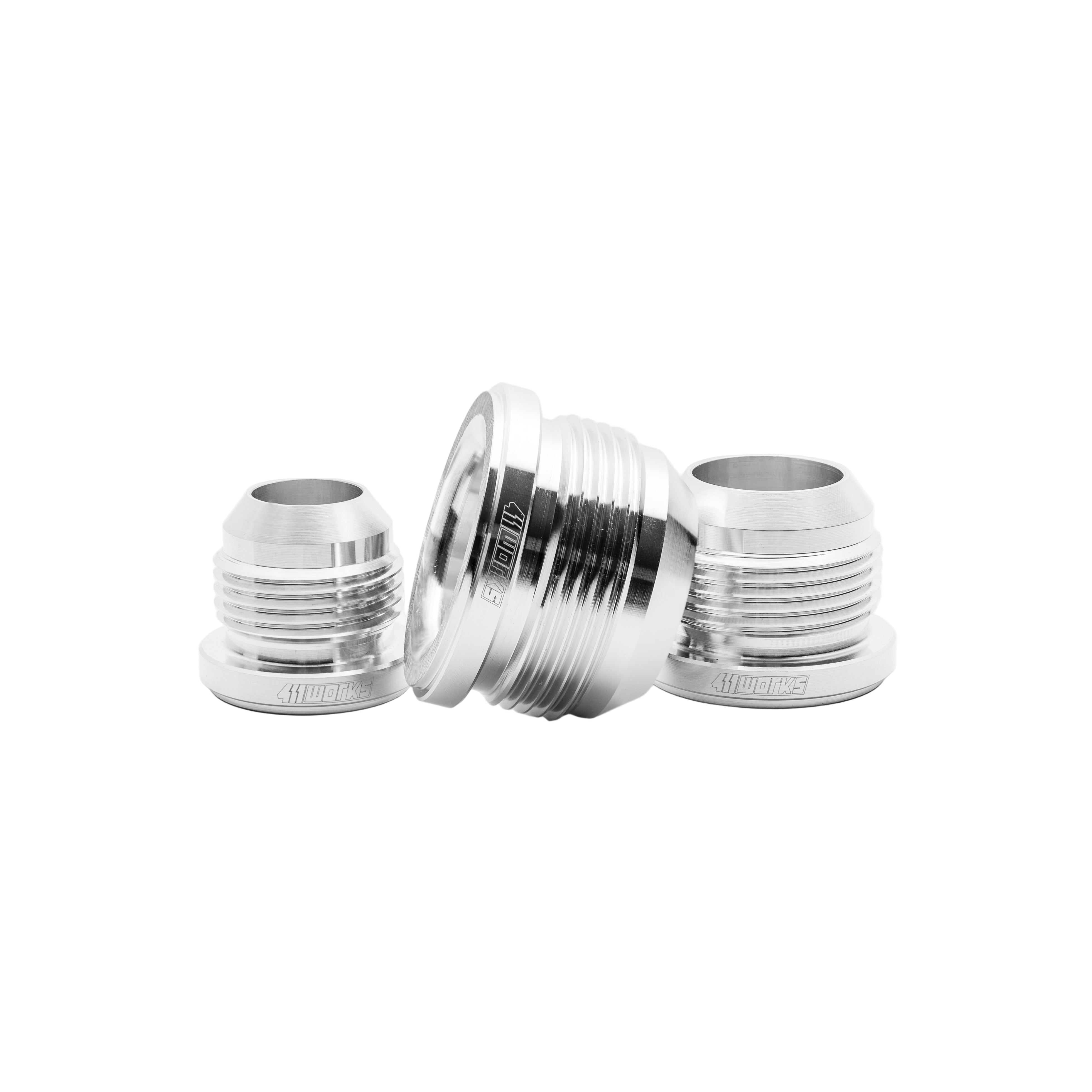 Male AN Weld Bungs (Alu) | 411 WORKS | Select Speed Shop